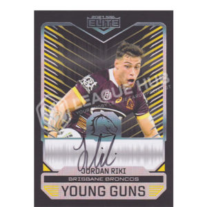 2021-NRL-Elite-Young-Guns-Signature-YGB1-Jordan-Riki | League Hub